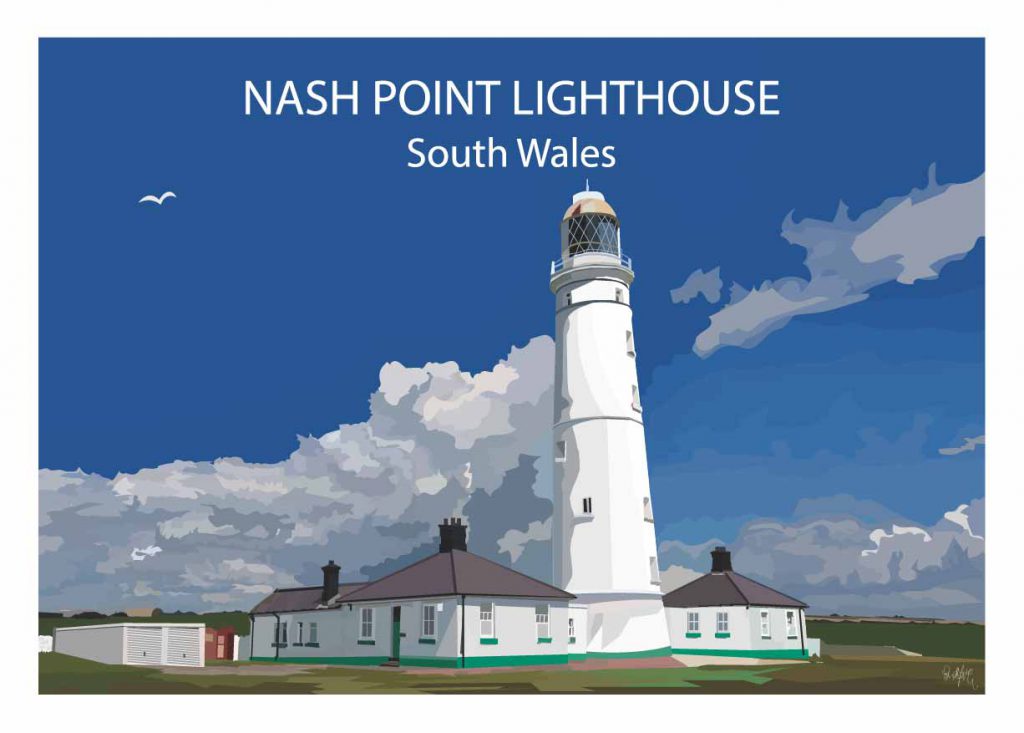 Nash Point Lighthouse - Ed Lewis Art and Design - Buy now!