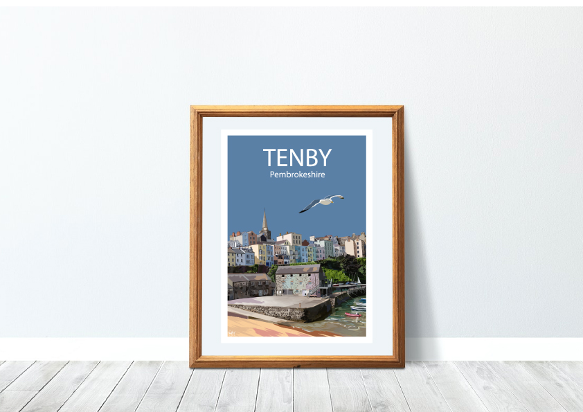 Tenby Art Print - Ed Lewis Art and Design - Buy now